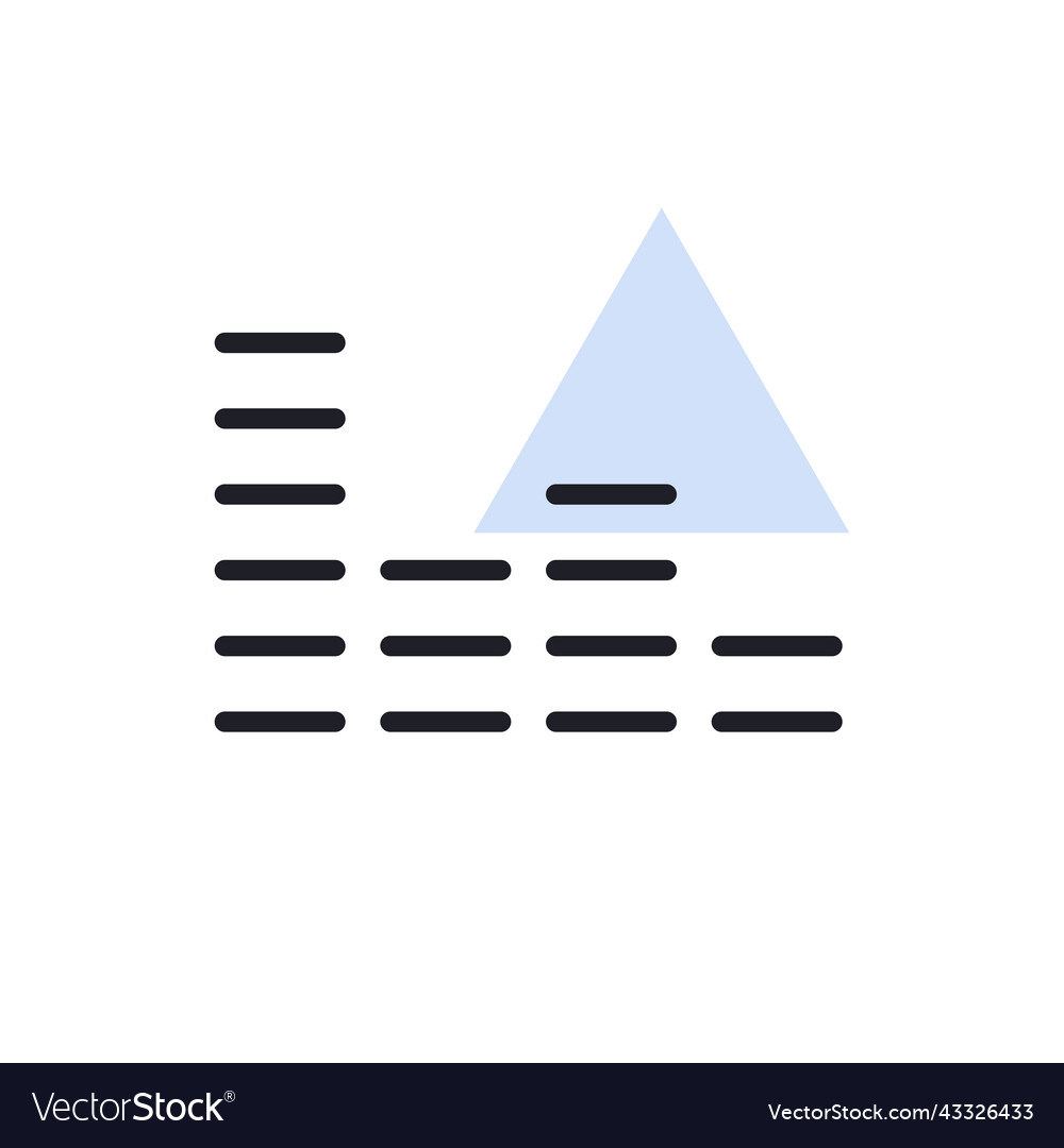 Equalizer frequency with dashes icon Royalty Free Vector