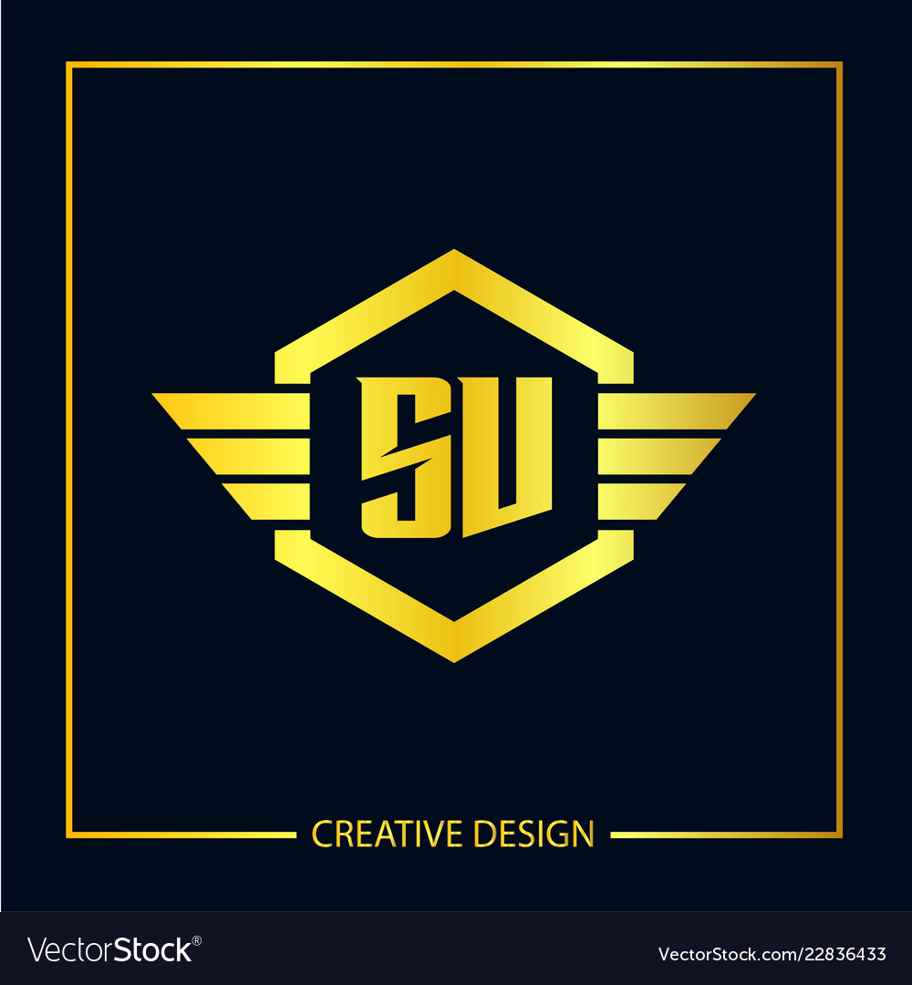 Initial letter sv logo template design Royalty Free Vector