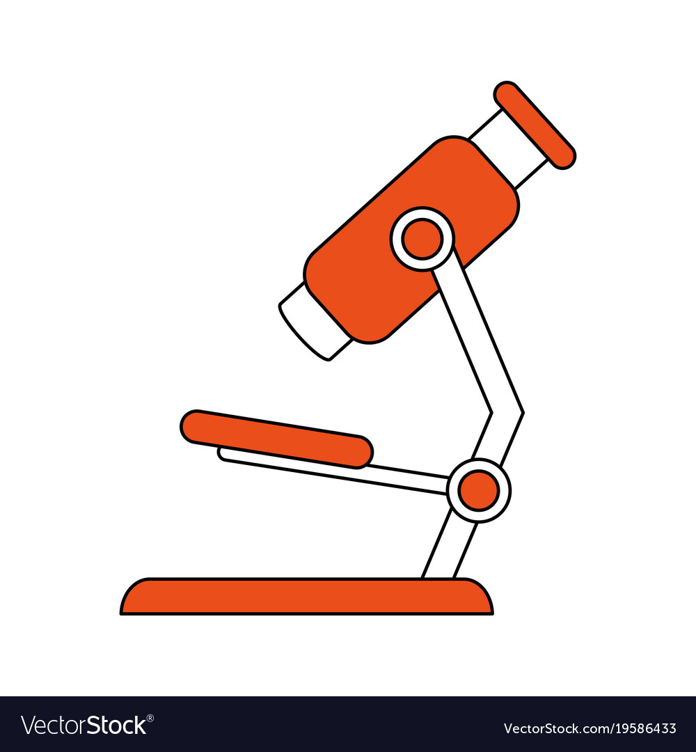Microscope scientific tool Royalty Free Vector Image