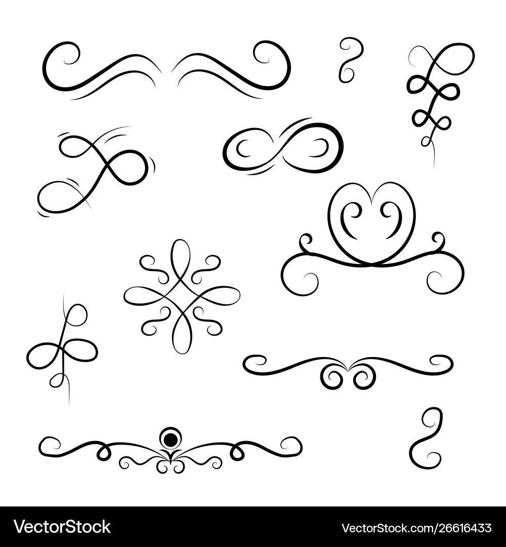 Ornate frame elements Royalty Free Vector Image