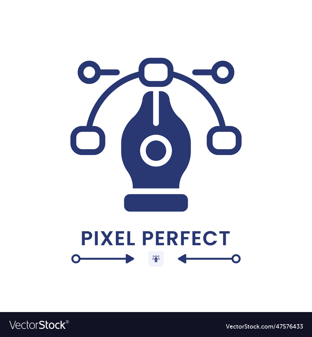 Pen tool cursor black solid desktop icon Vector Image