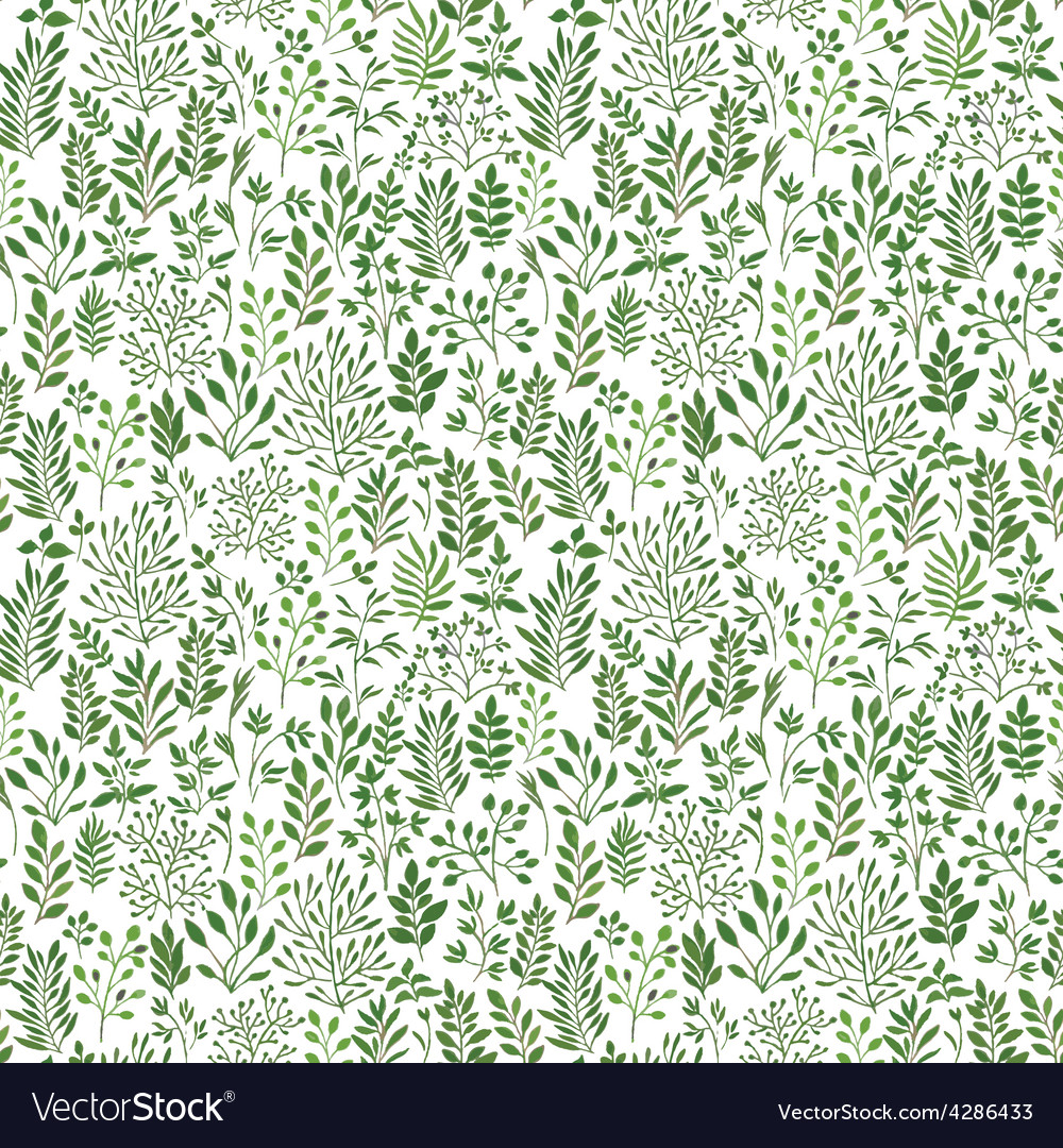 Seamless pattern with plants Royalty Free Vector Image