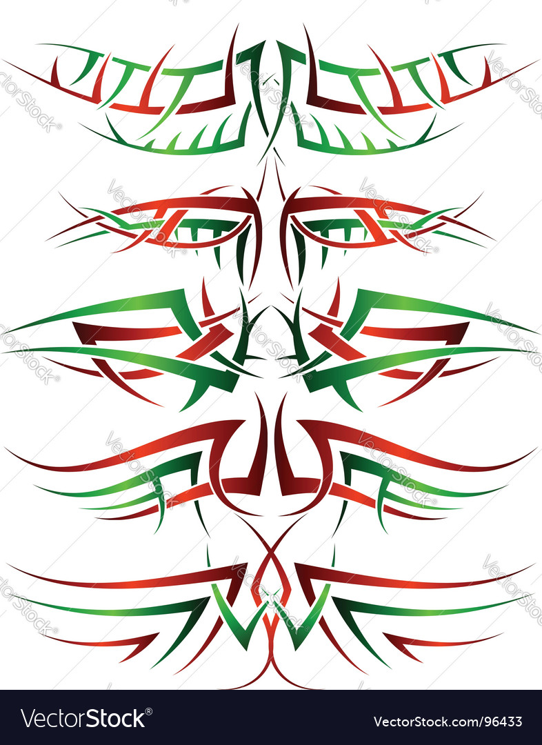 Tattoos set Royalty Free Vector Image - VectorStock