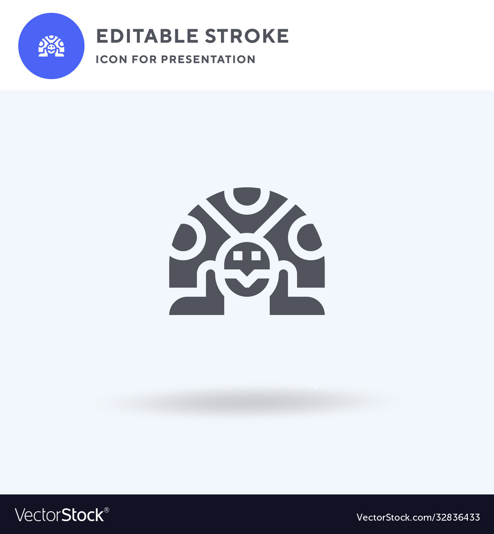 Turtle icon filled flat sign solid Royalty Free Vector Image