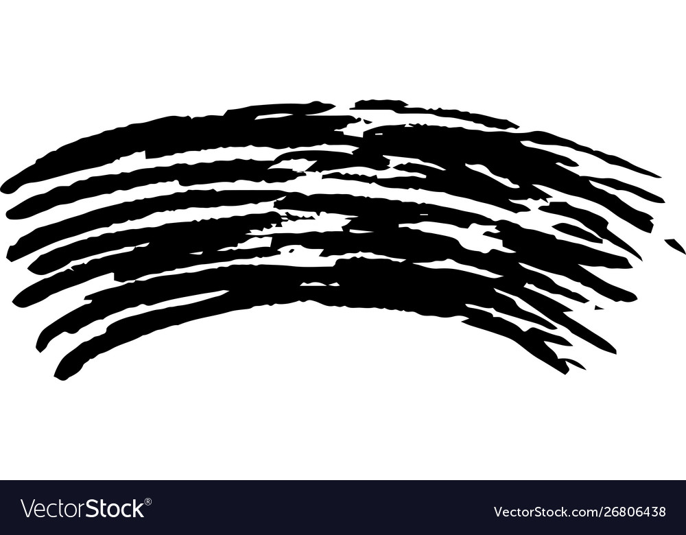 A crooked black thick brushstroke Royalty Free Vector Image