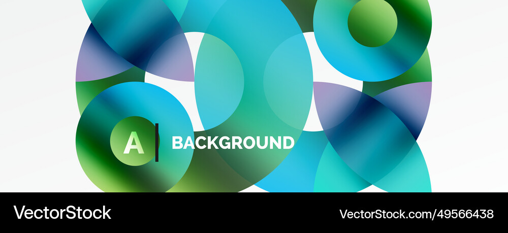 Abstract round geometric shapes with gradients Vector Image