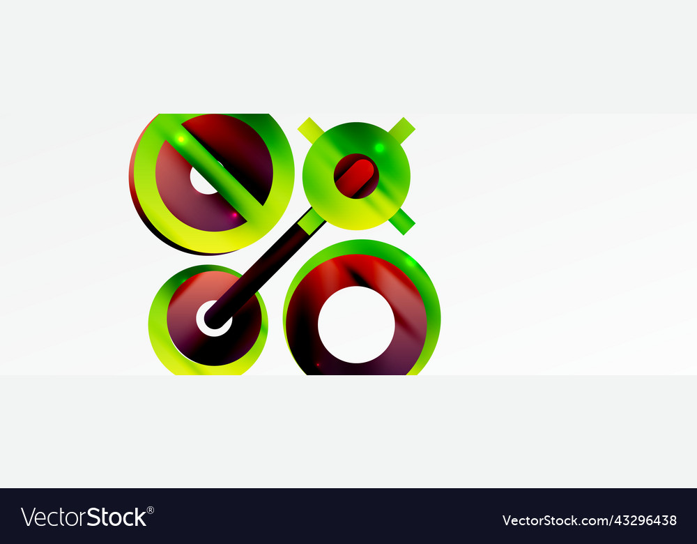 Circle Composition Abstract Background Trendy Vector Image