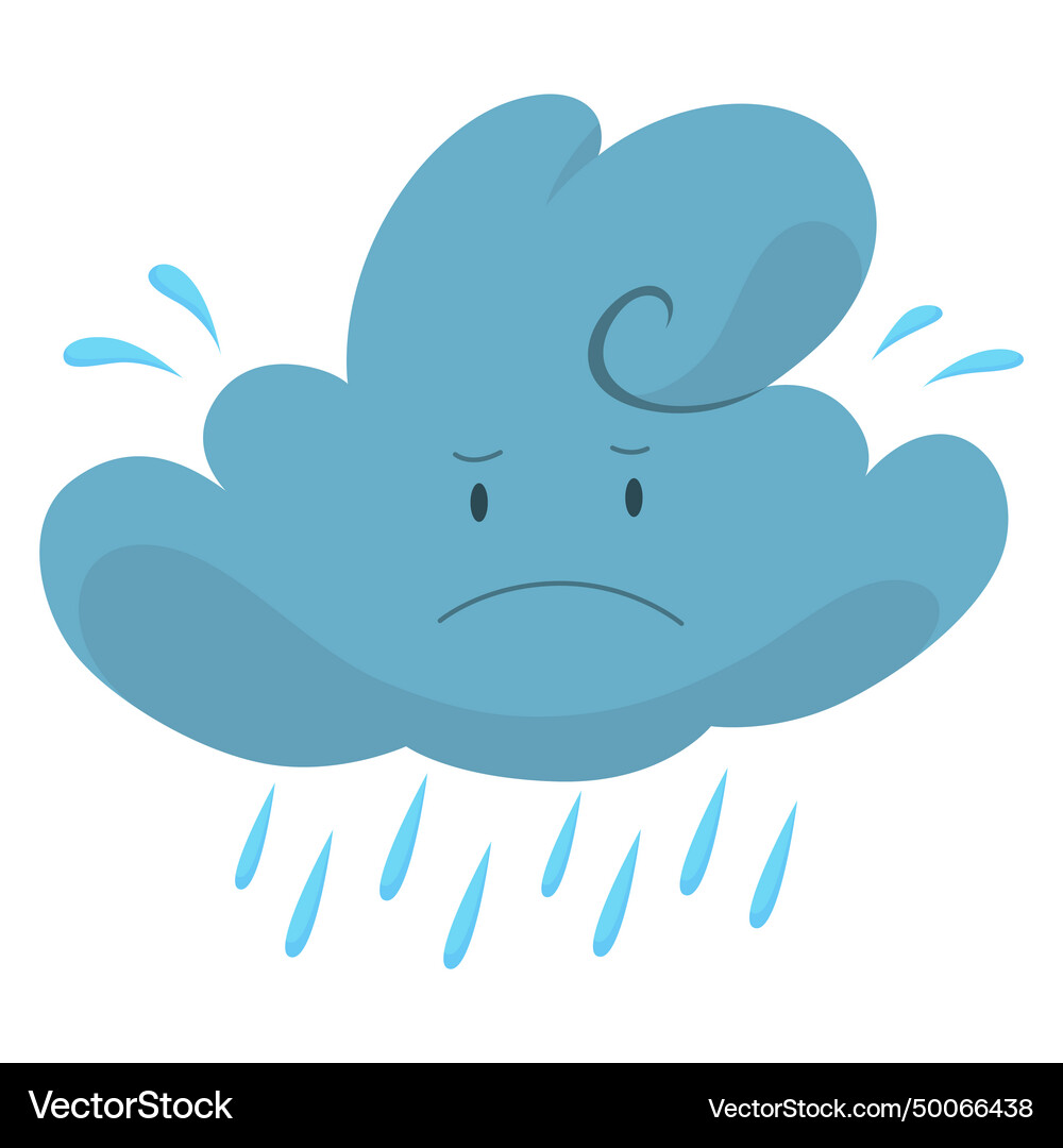 Cute weather icon emotional forecast Royalty Free Vector
