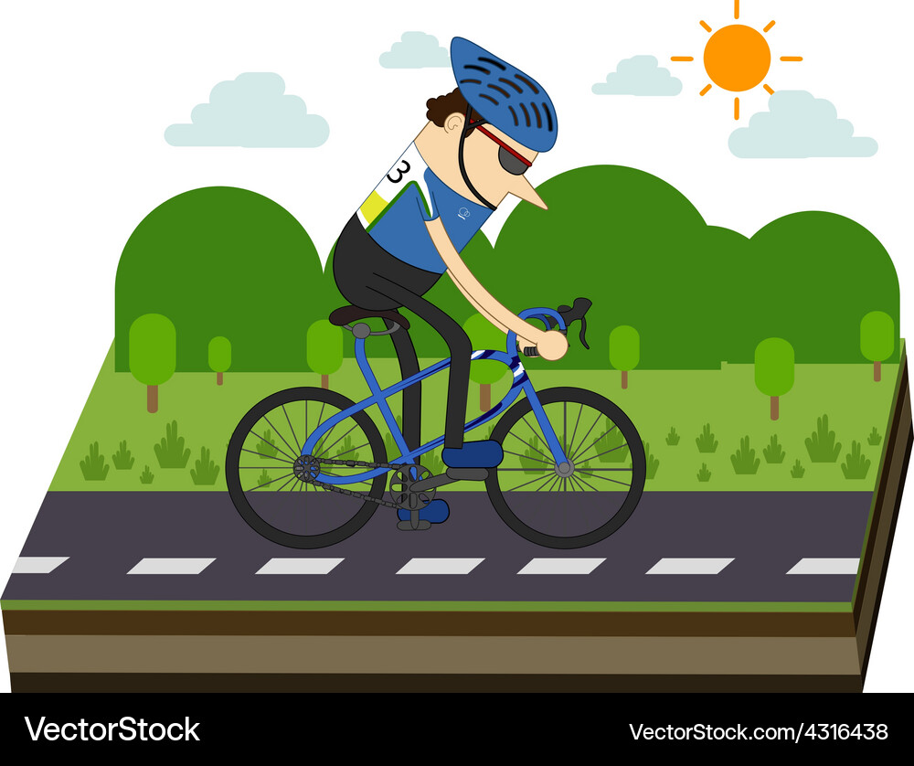 Cyclists and bike race Royalty Free Vector Image