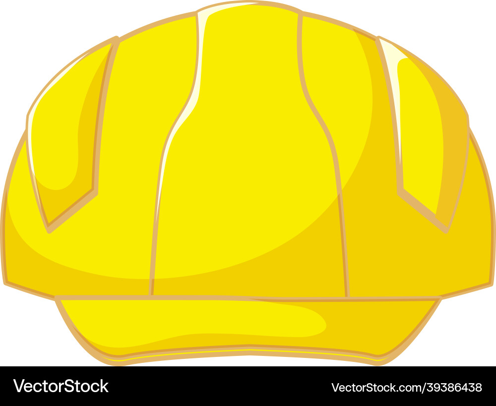 Isolated yellow safety helmet Royalty Free Vector Image