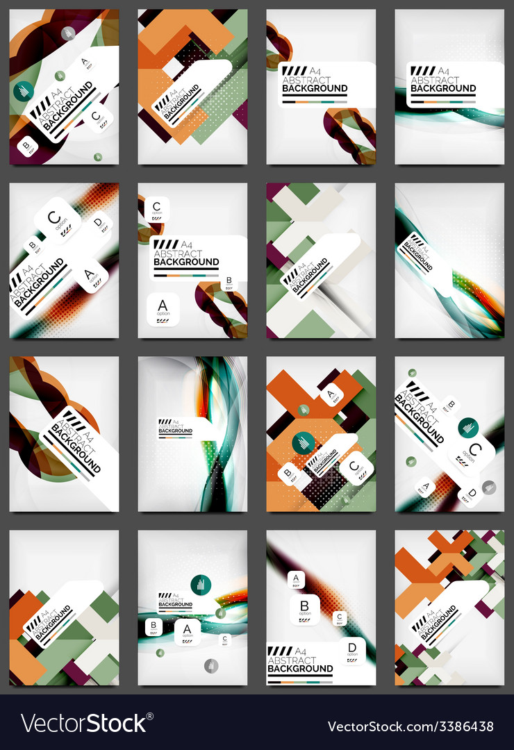 Set of flyer templates business web layouts Vector Image