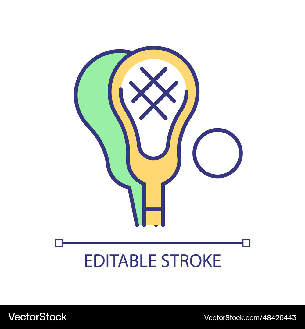 2d thin linear colorful lacrosse icon Royalty Free Vector