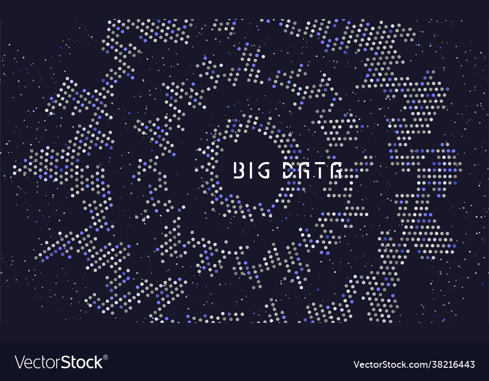Abstract data transmission visualization Vector Image