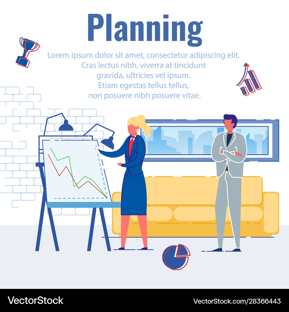 Company work planning for growth and success Vector Image