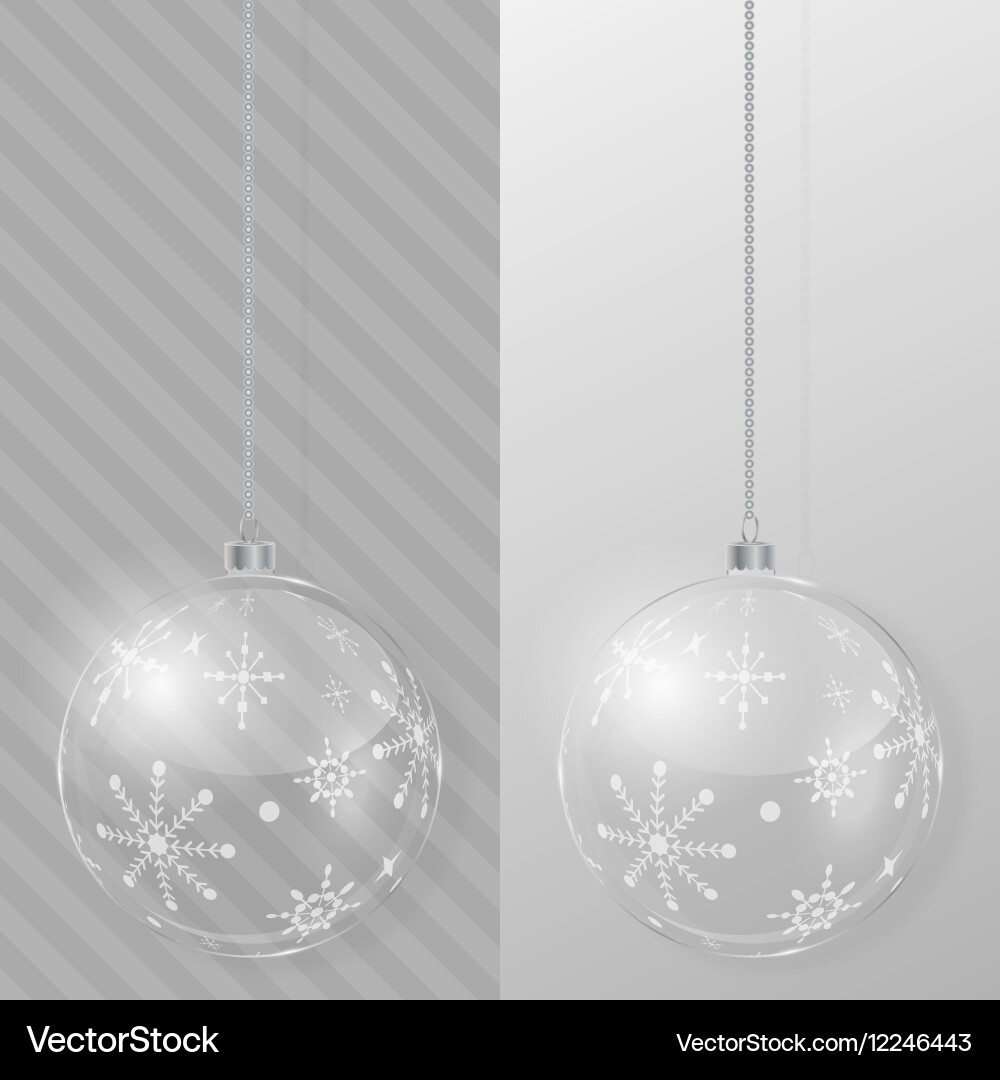 Glass Christmas ball Design template Royalty Free Vector