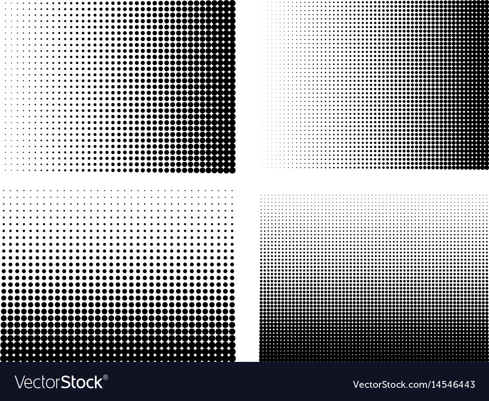 Half Tone Gradient Set Royalty Free Vector Image