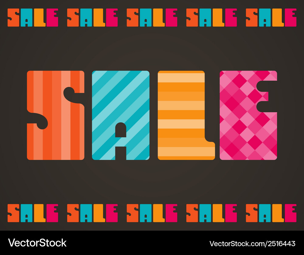 Sale poster background in flat design style Vector Image
