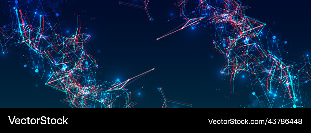Abstract polygonal science background Royalty Free Vector