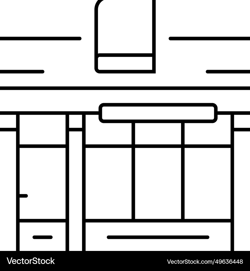 Bookshop shop line icon Royalty Free Vector Image