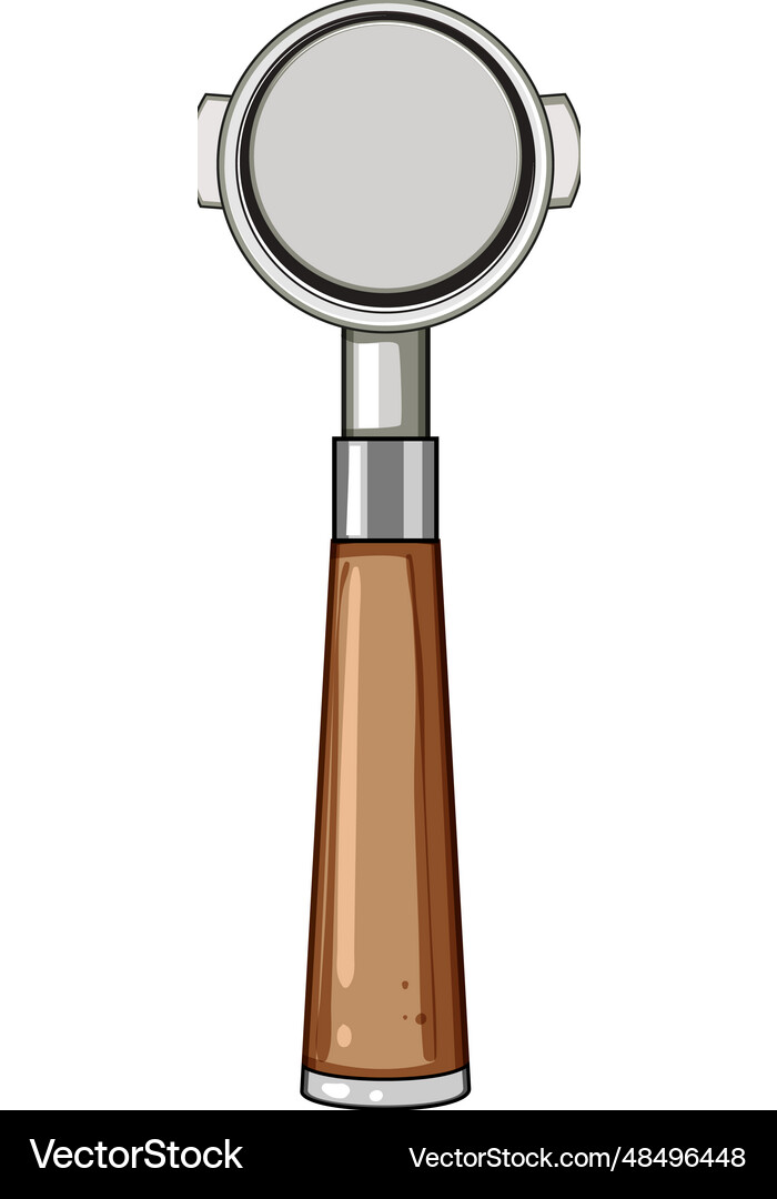 Cafe portafilter coffee cartoon Royalty Free Vector Image