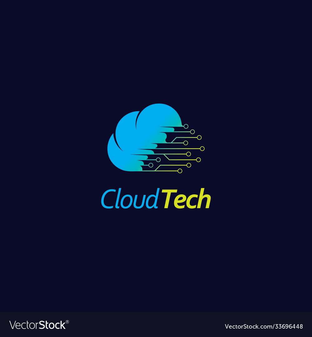 Cloud logo design template computing and storage Vector Image