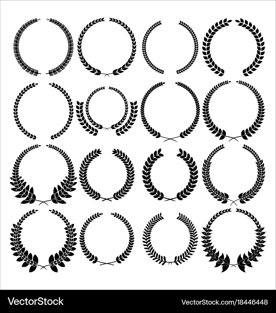 Collection of wreaths Royalty Free Vector Image