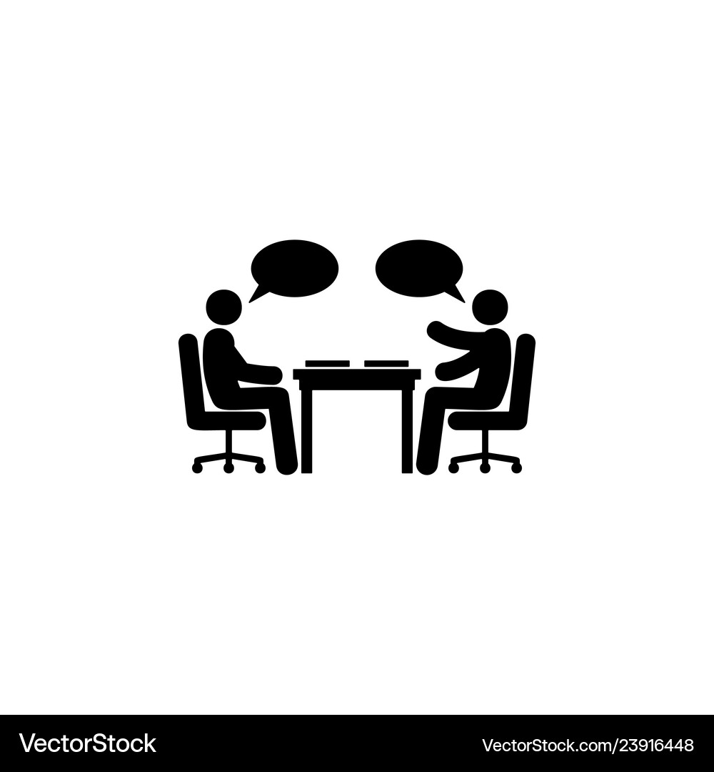 Discussion of plans icon element colleagues Vector Image