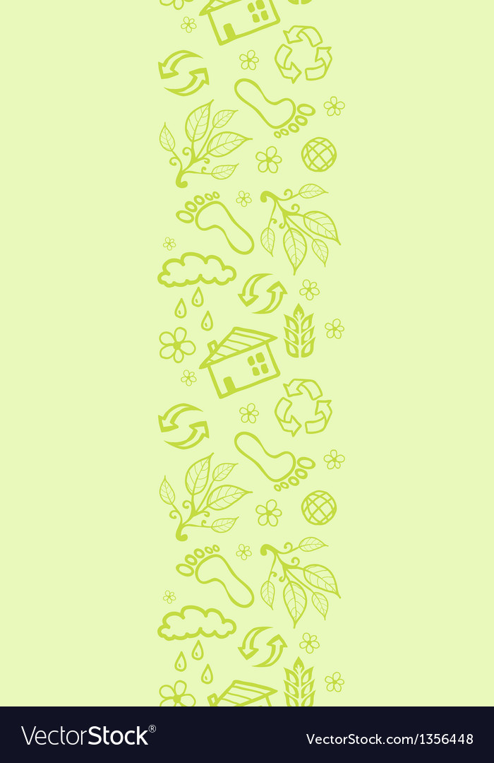 Ecological vertical seamless pattern background Vector Image