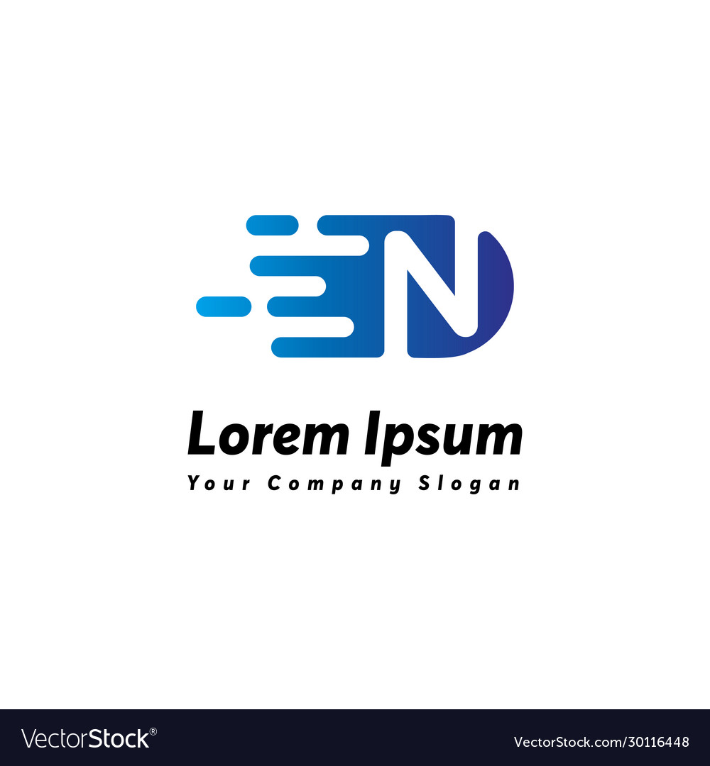 Fast letter n logo icon design Royalty Free Vector Image