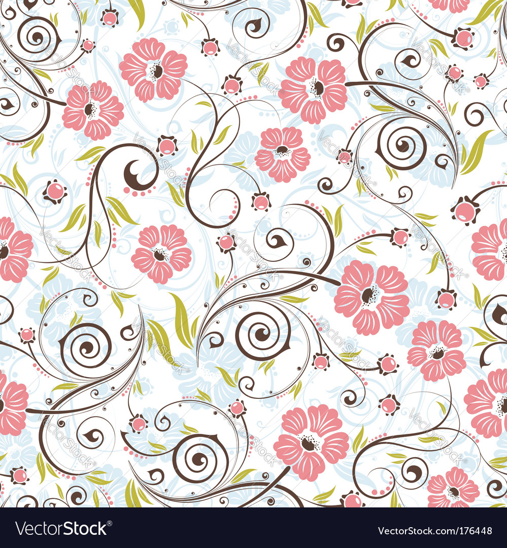 Floral seamless pattern Royalty Free Vector Image