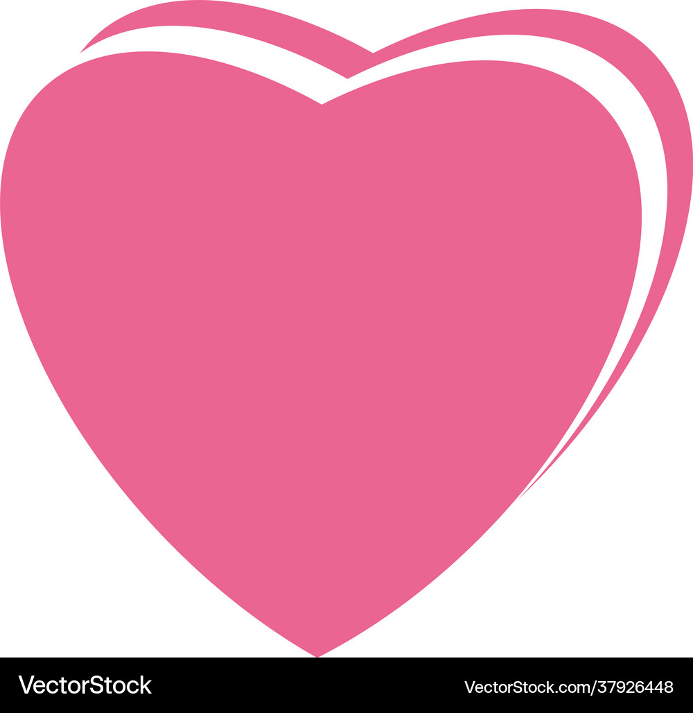 Heart pink icon design template isolated Vector Image