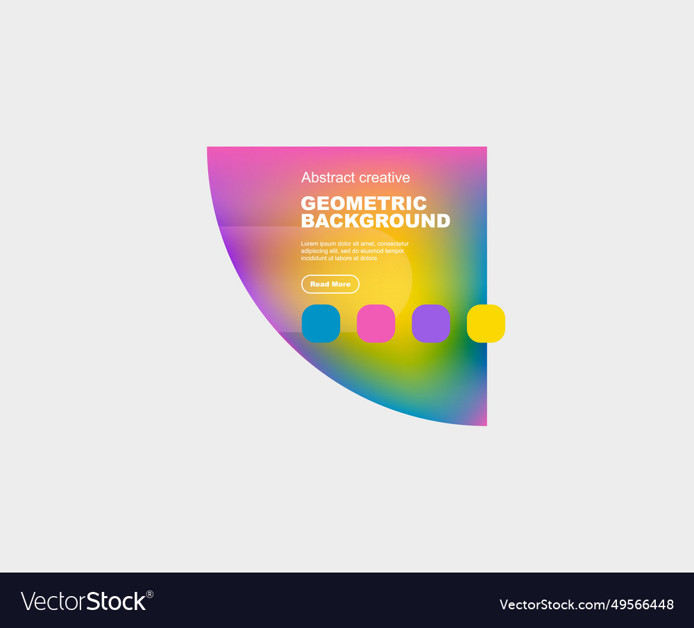 Round triangle and square composition Royalty Free Vector