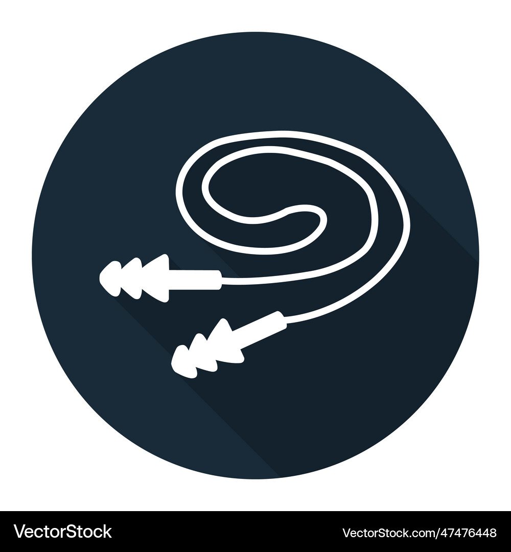 Wear earplugs symbol on black background Vector Image