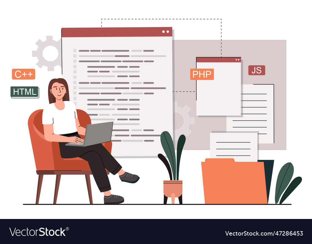 Applied programming concept Royalty Free Vector Image