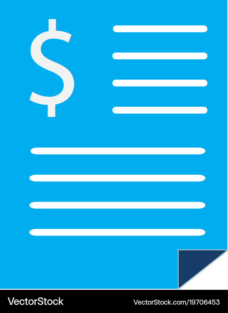Bank statement sign bank statement icon on white Vector Image