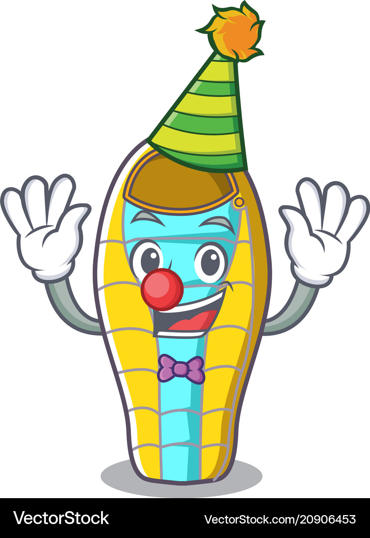 Clown sleeping bad mascot cartoon Royalty Free Vector Image