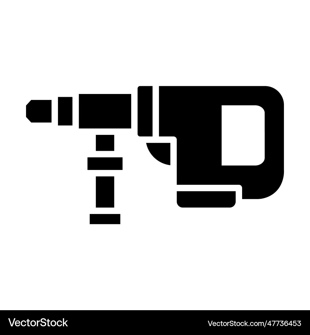 Drill glyph icon for personal and commercial use Vector Image