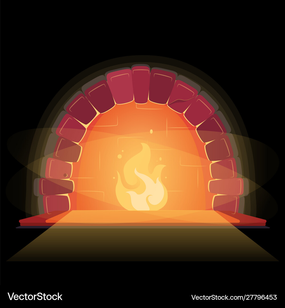 Fireplace beautiful style design element Vector Image