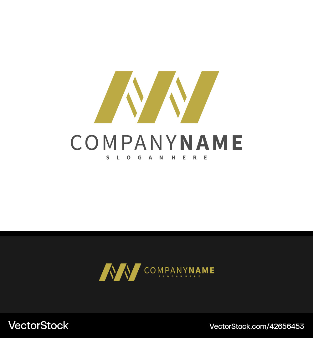 Letter mw logo design creative mw logo concepts Vector Image