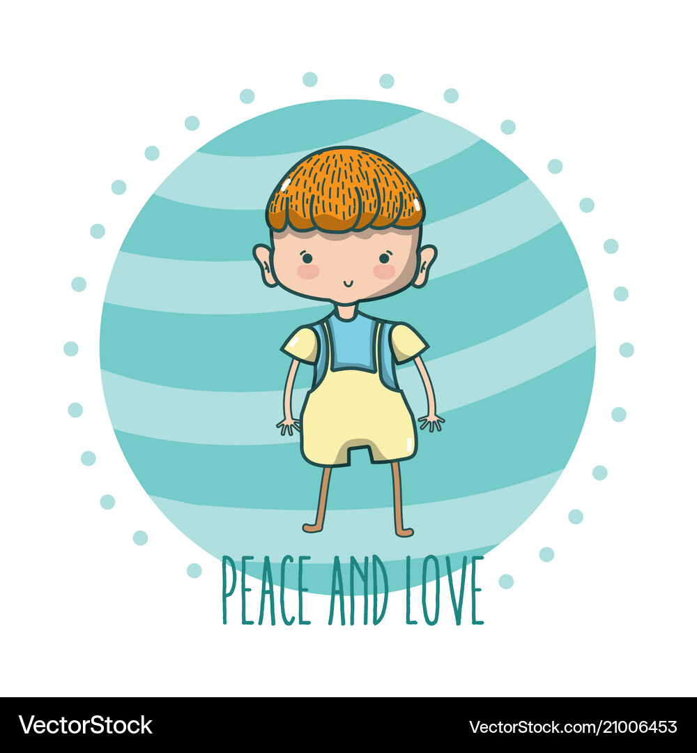 Peace and love cartoons Royalty Free Vector Image