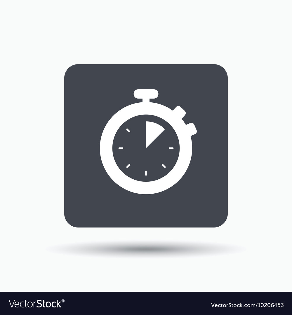 Stopwatch icon timer or clock device sign Vector Image