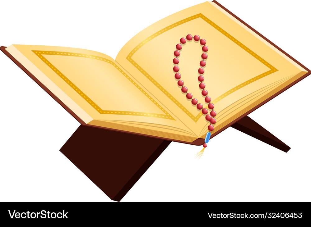 Traditional religious saint prayer book islamic Vector Image