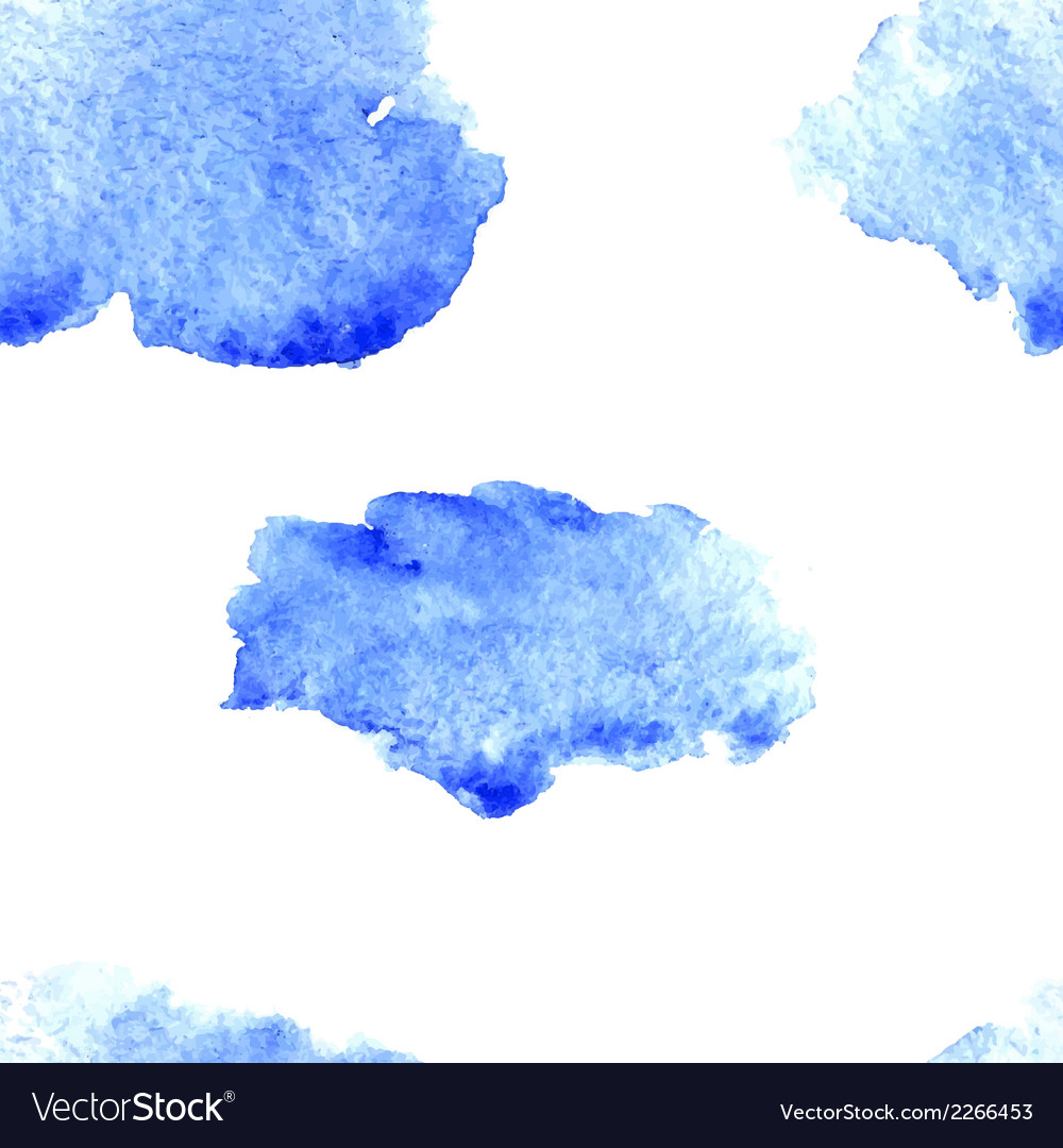 Watercolor cloud pattern Royalty Free Vector Image