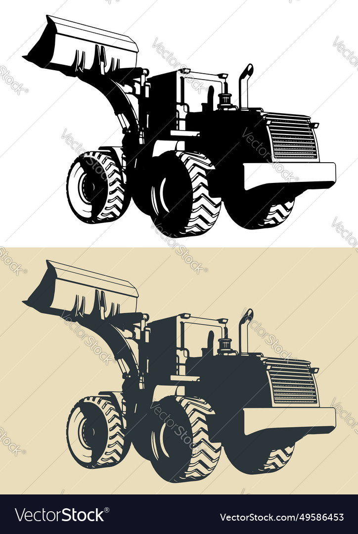 Wheel loader Royalty Free Vector Image - VectorStock