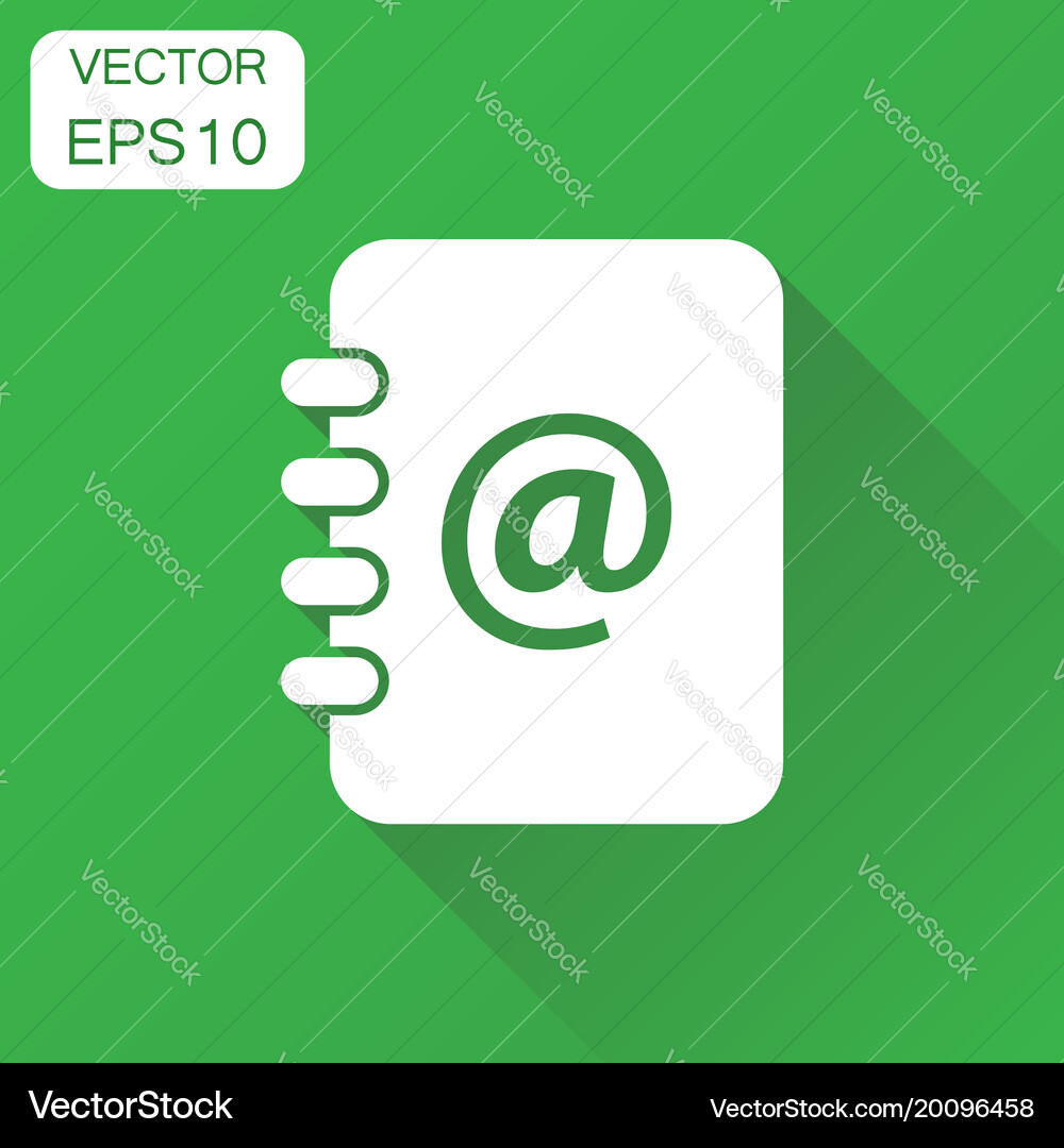 Address book icon business concept contact note Vector Image