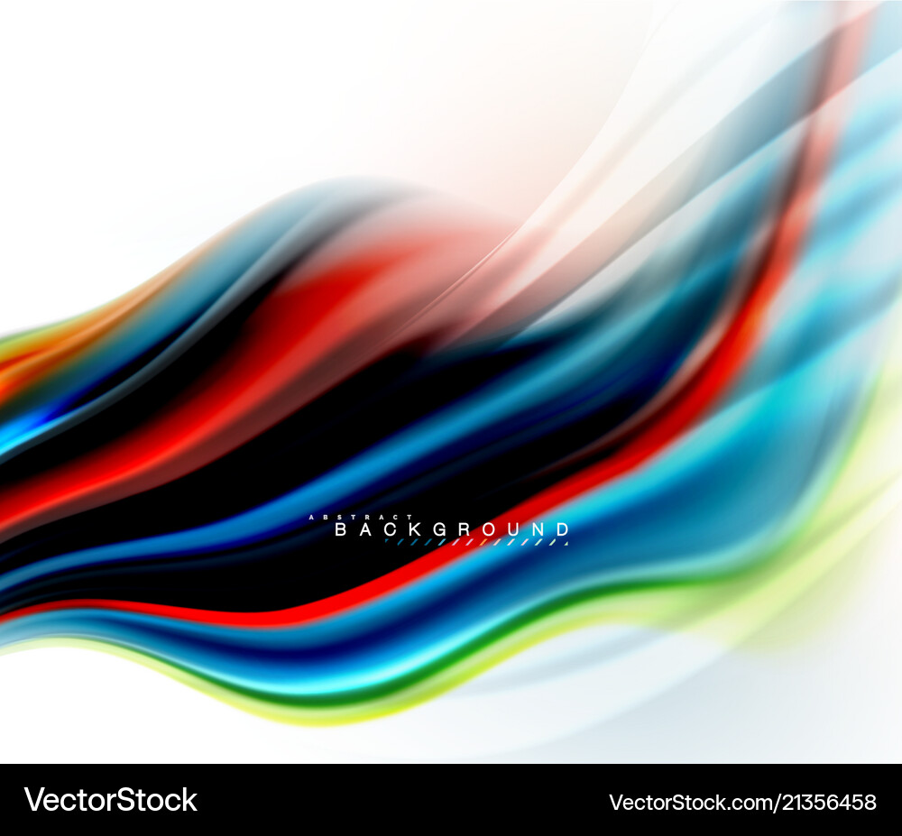 Fluid liquid mixing colors concept on light grey Vector Image