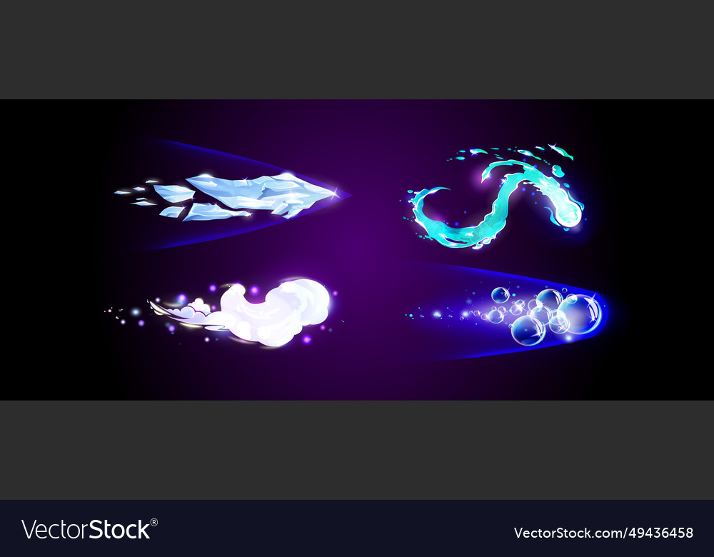Magic power strike effects Royalty Free Vector Image