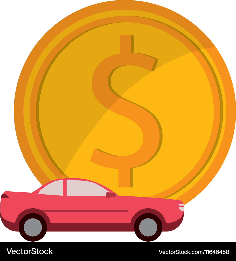 Money and car icon Royalty Free Vector Image - VectorStock