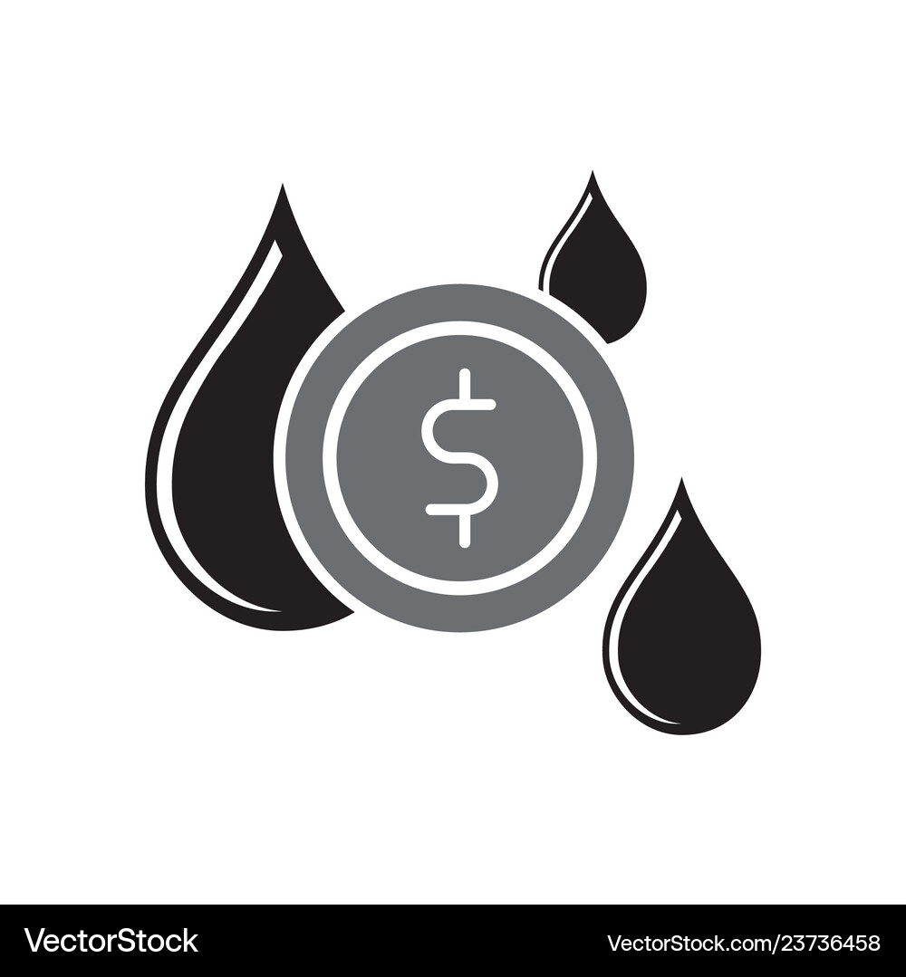 Oil icon on white background for graphic and web Vector Image