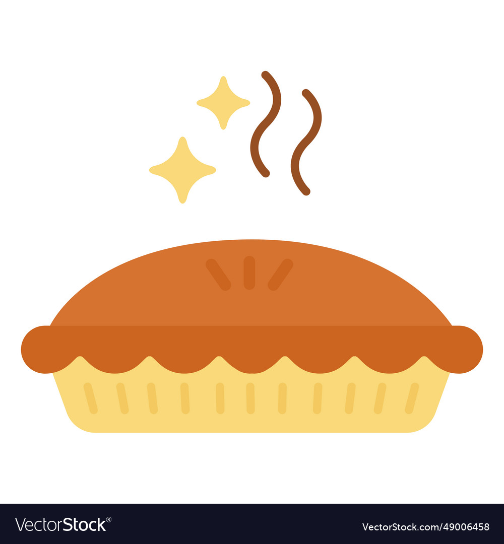 Sparkly pie flat Royalty Free Vector Image - VectorStock